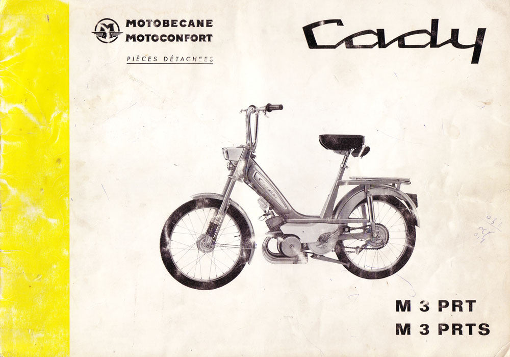 Mobylette Motobecane Moped Cady M3PRT - PRTS Spare Parts Manual in Fre ...