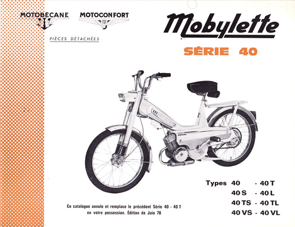 Mobylette Moped Series 40,40S,40L,40,N40S,N40L,40TS,40TL,N40TS,N40TL,4 ...
